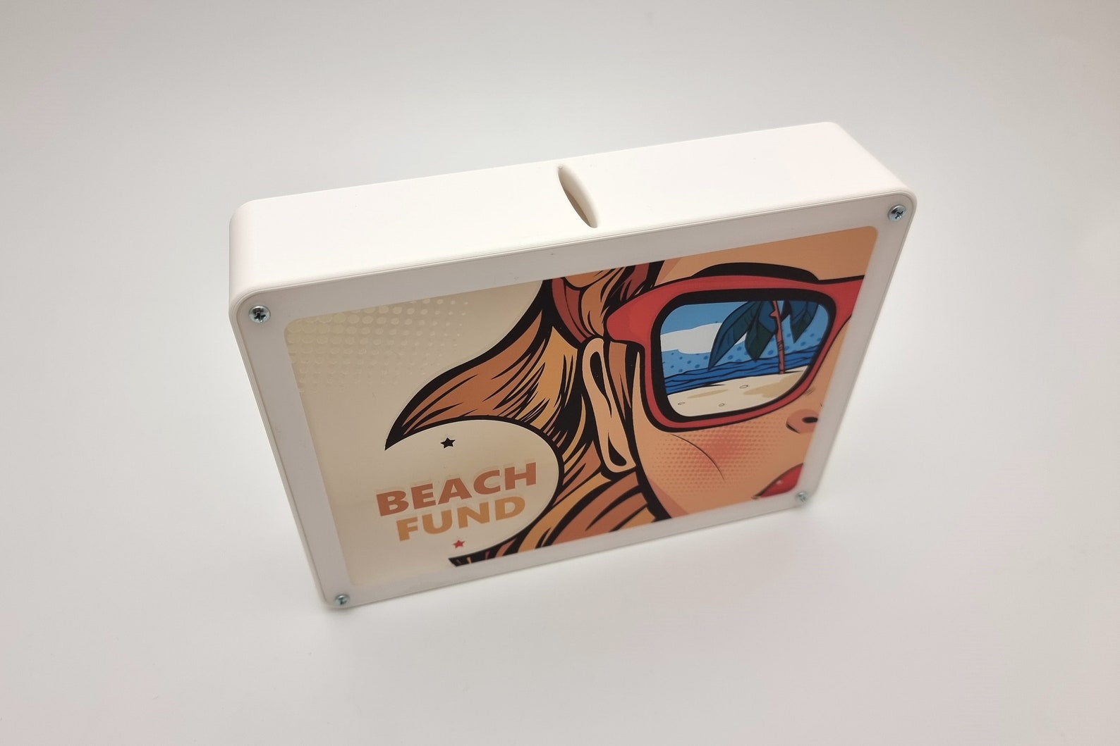 3D Printed White Piggy Bank Beach Fund Made of PLA Plastic - Etsy