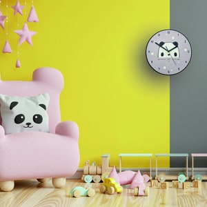 Personalized Panda Clock, Children's Clock, Nursery Decor - Etsy