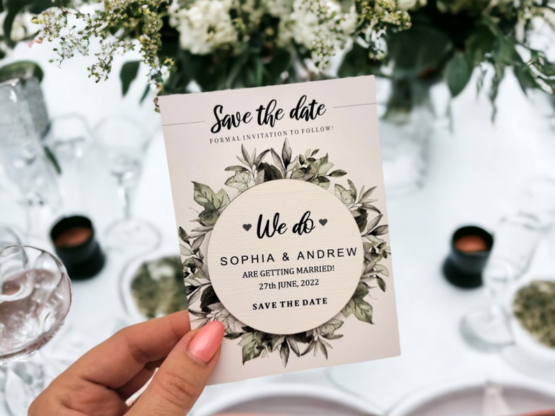 Ímã de madeira para salvar a data, ímãs de casamento personalizados ...