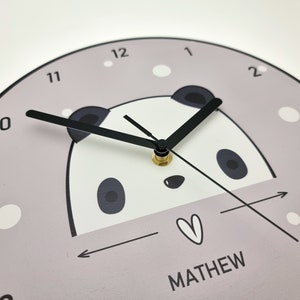 Personalized Panda Clock, Children's Clock, Nursery Decor - Etsy
