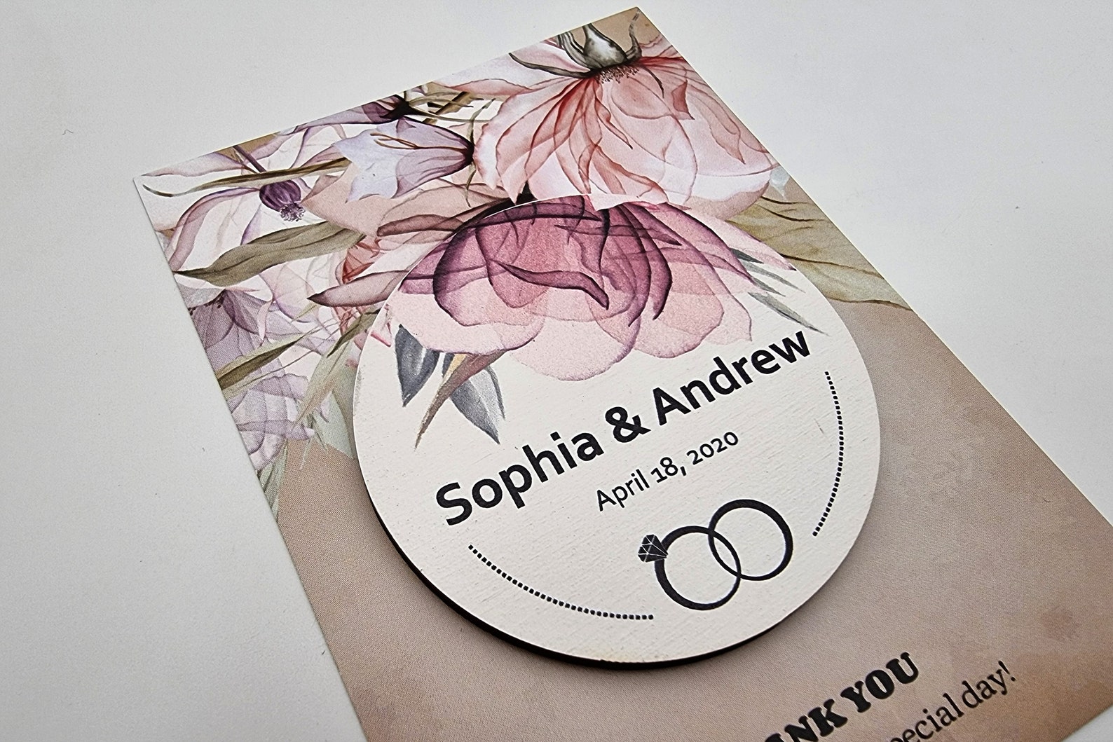 Personalized Magnets Magnets for Wedding Guests Floral Thank - Etsy
