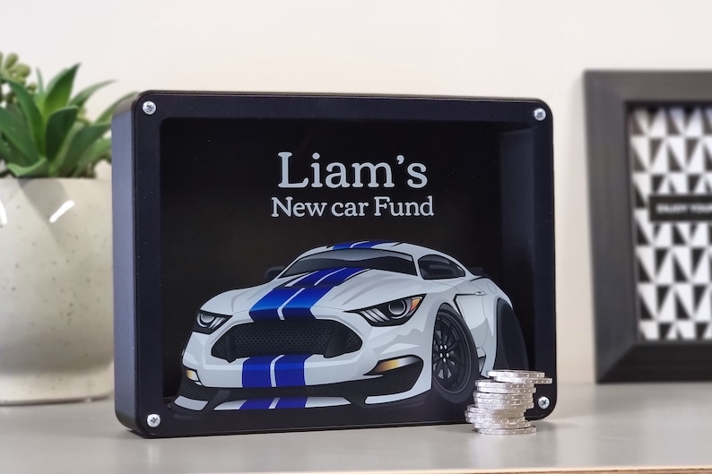 3D Printed Car Piggy Bank Personalized Money Box of PLA - Etsy