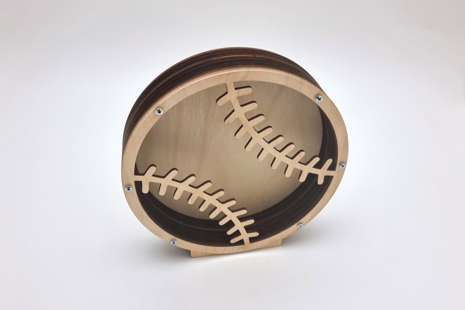 Baseball Piggy Bank Personalized - Custom Wooden Money Box, Sports Gift ...