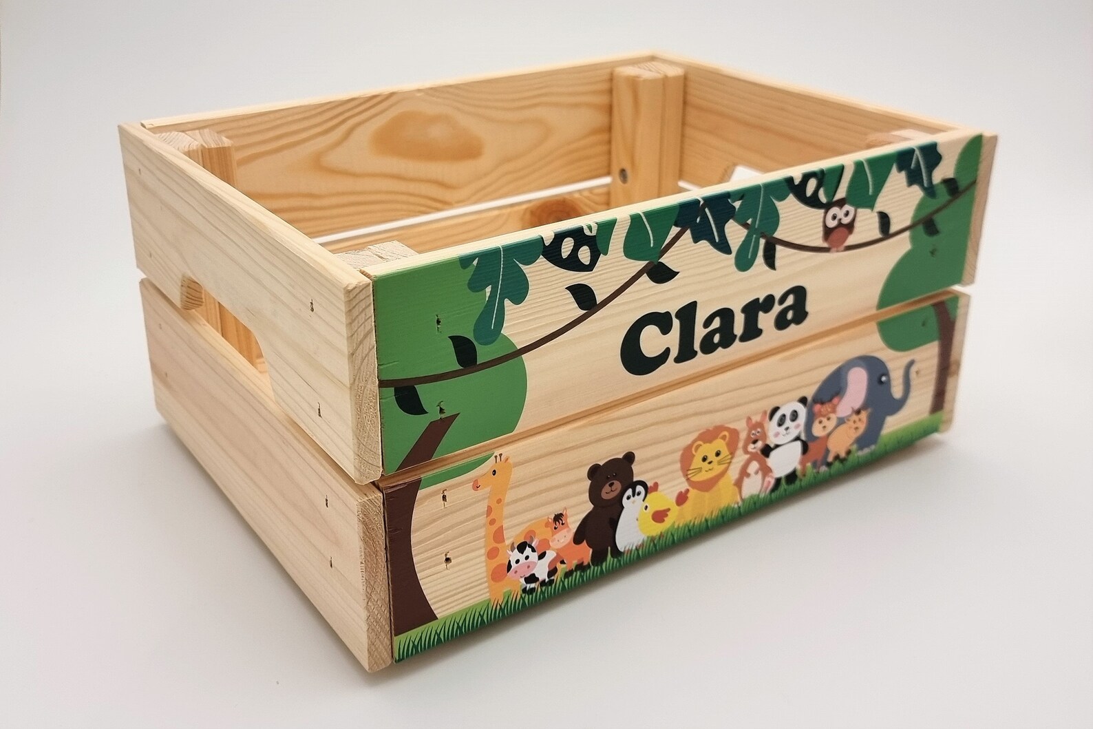 Kids Book Crate Jungle Book Storage Box Personalized - Etsy