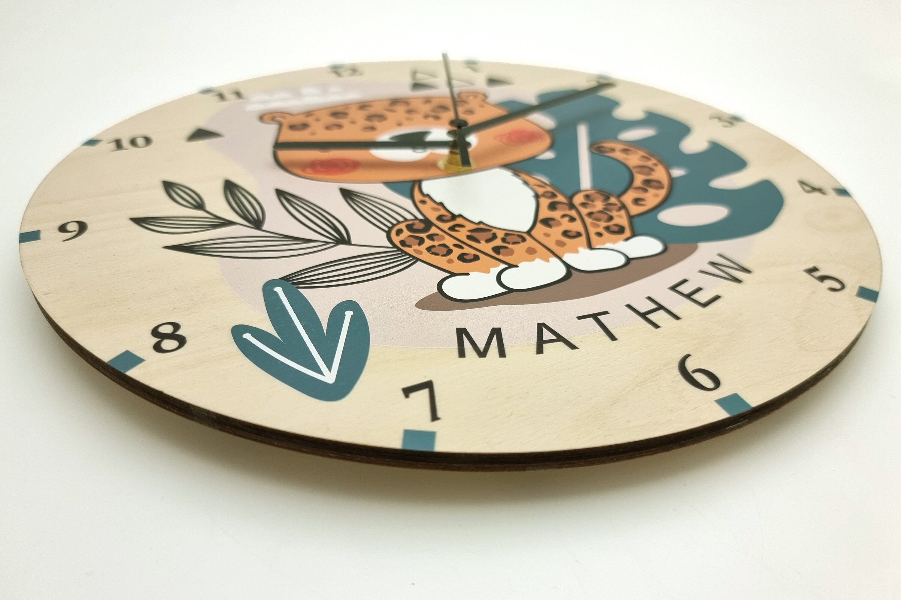Personalized Wall Clock Wooden Clock for Kids Room Wall - Etsy