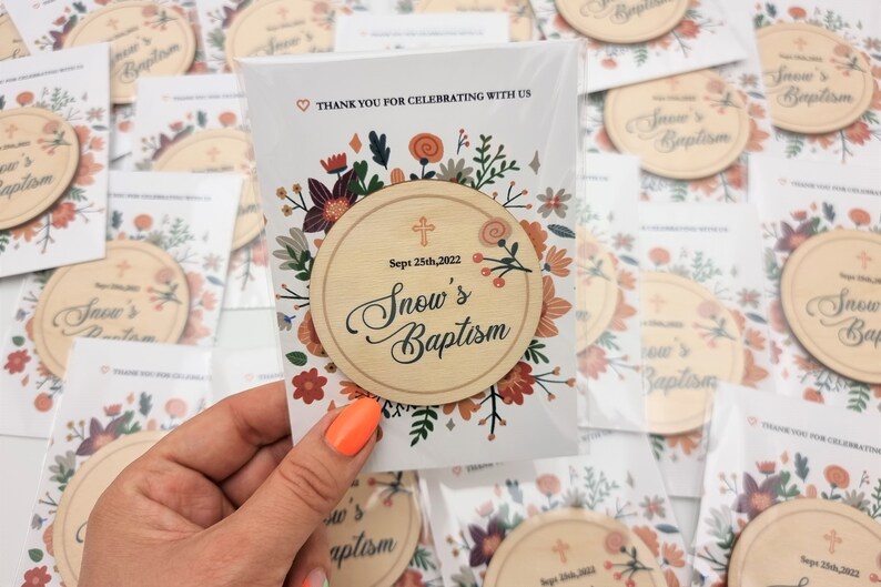 Floral Baptism Favors Personalized Refrigerator Magnets - Etsy