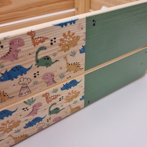 Book Crates, Personalized Wooden Book Crate With Dinosaurs ...
