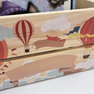Kids Book Shelf, Personalized Book Crate, Book Storage Box With Air ...