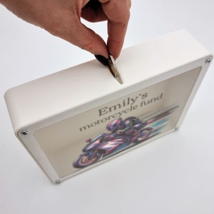 Personalized Sport Motorcycle Piggy Bank, 3D Printed Piggy Banks for ...