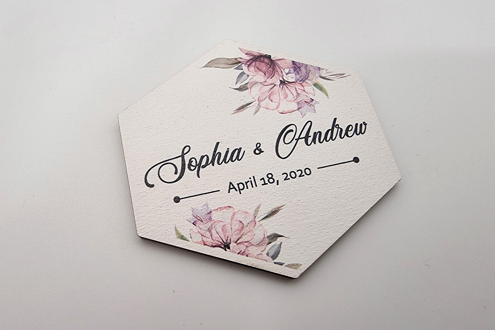 Personalized Magnets, Magnets for Wedding Guests, Floral Thank You ...