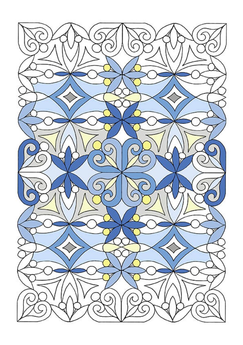 Colouring Page Moroccan Inspiration Pattern - Etsy