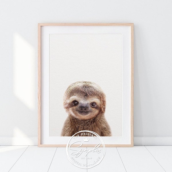 Sloth Nursery Art - Etsy