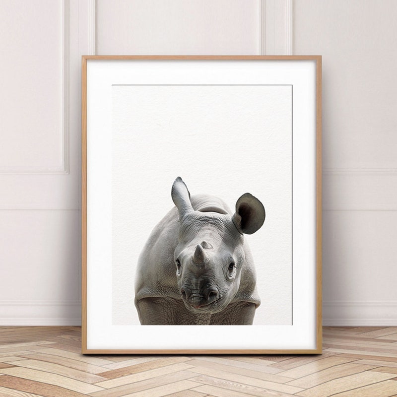 Rhino Print - Etsy