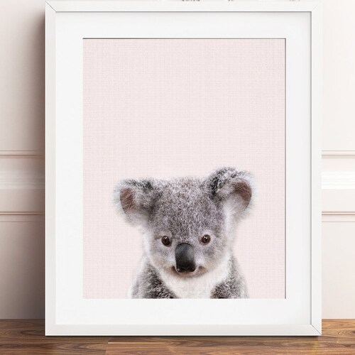 Koala Print PRINTABLE Art Animals With Flower Crowns Baby - Etsy