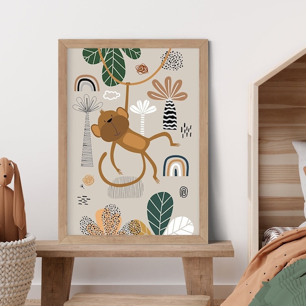 Monkey Nursery Decor - Etsy