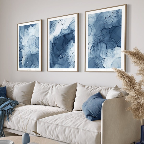 Navy Blue Wall Art - Etsy