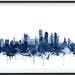 Boston Skyline Print, Boston Massachusetts Cityscape, Boston Watercolor ...