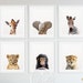 Safari Nursery Decor Baby Animals Set 6 Lion Zebra Elephant - Etsy
