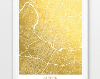 Austin map | Etsy