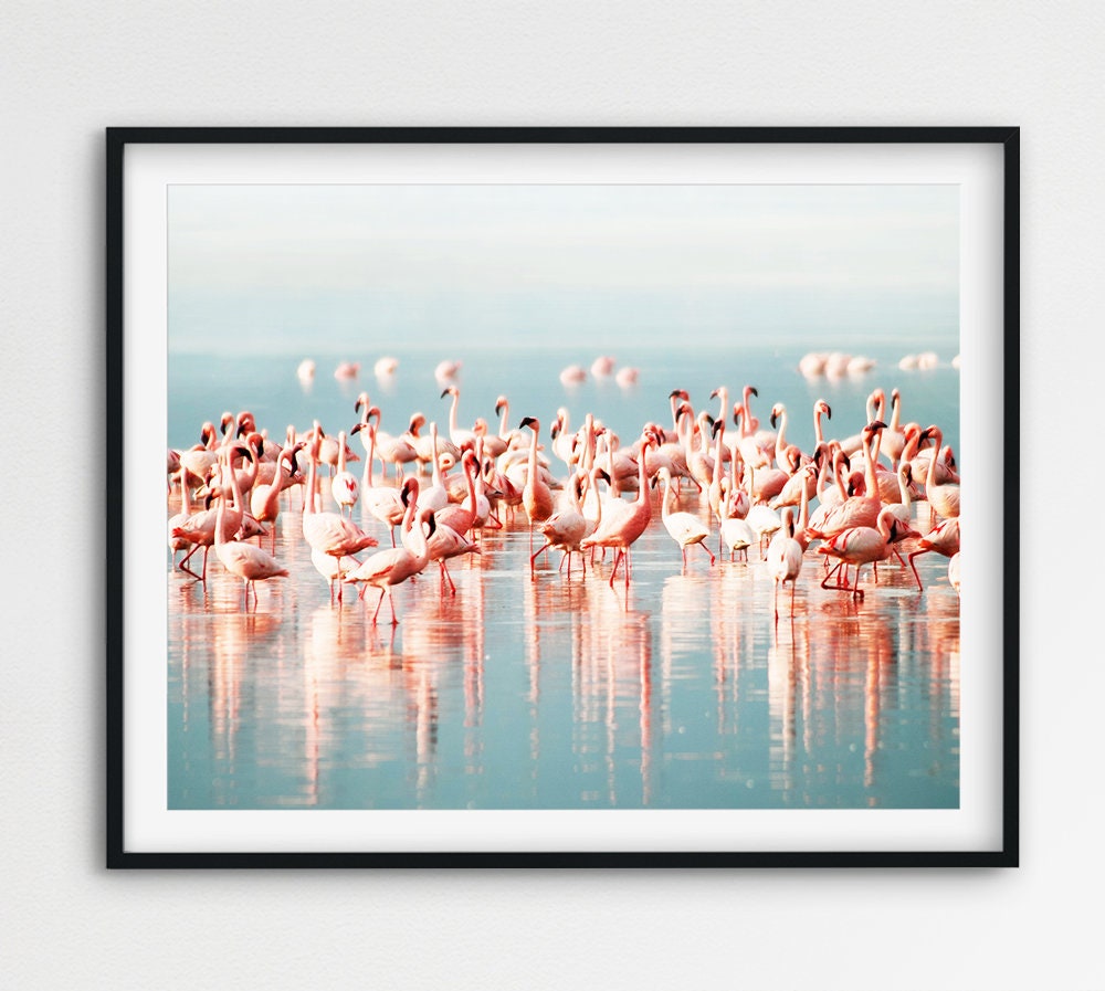 Flamingo Print Flamingo Wall Art Tropical Print Large Wall | Etsy