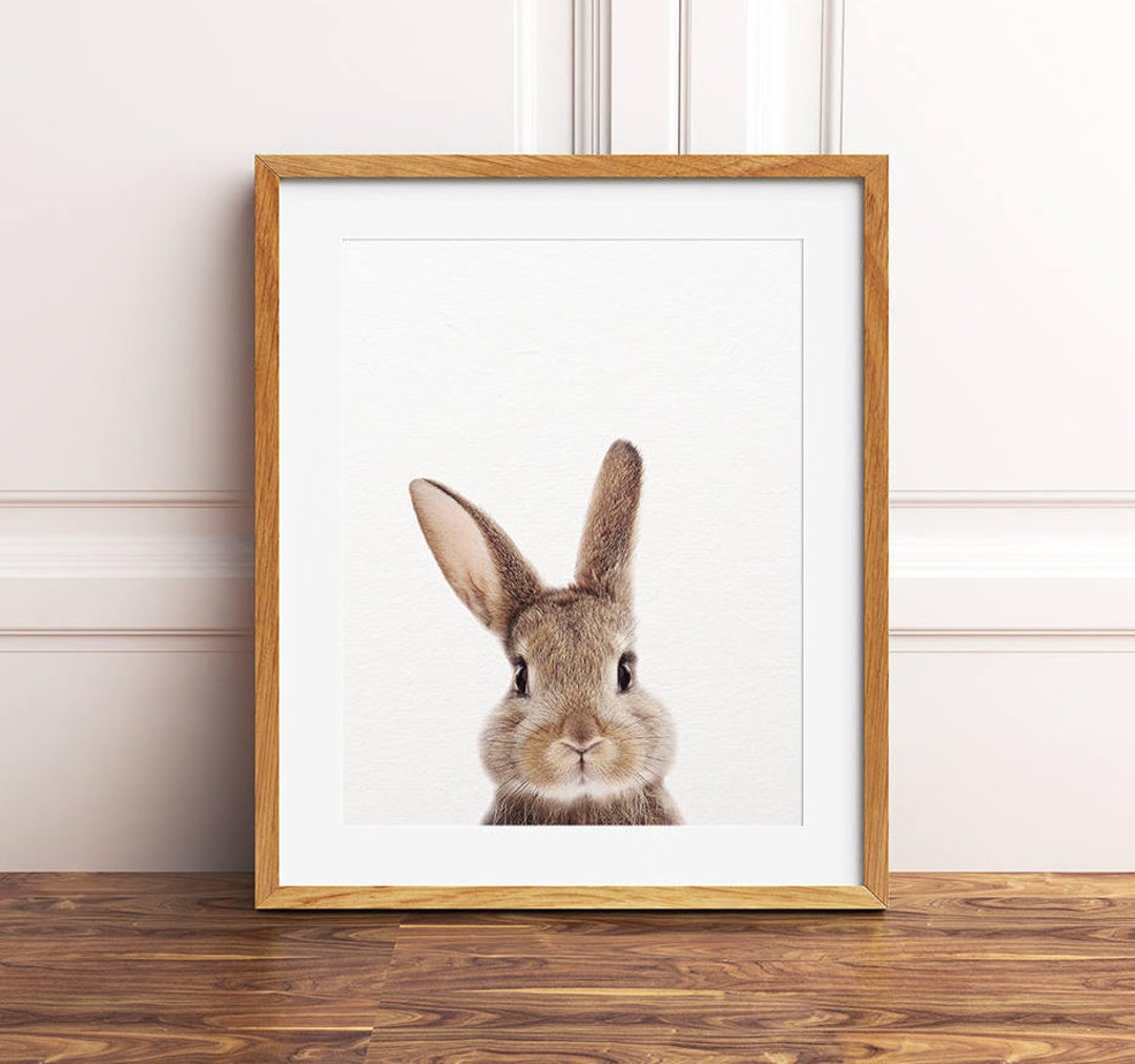 Rabbit Print, Woodland Nursery Decor, Bunny Rabbit Print, Nursery ...