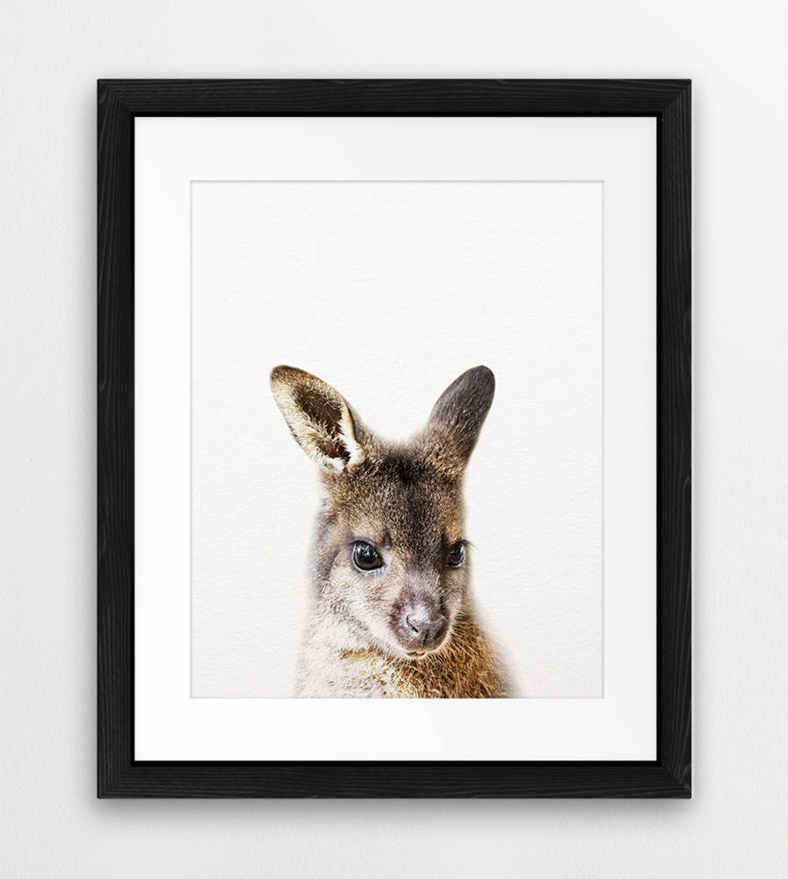 Baby Wallaby Print, Cute Wallaby Art, Nursery Wall Art, Australian ...