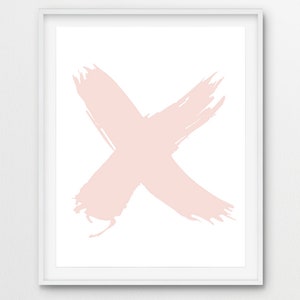 X and O Prints, Blush Pink Decor, X O Print Set, Nursery Wall Art, Pink ...
