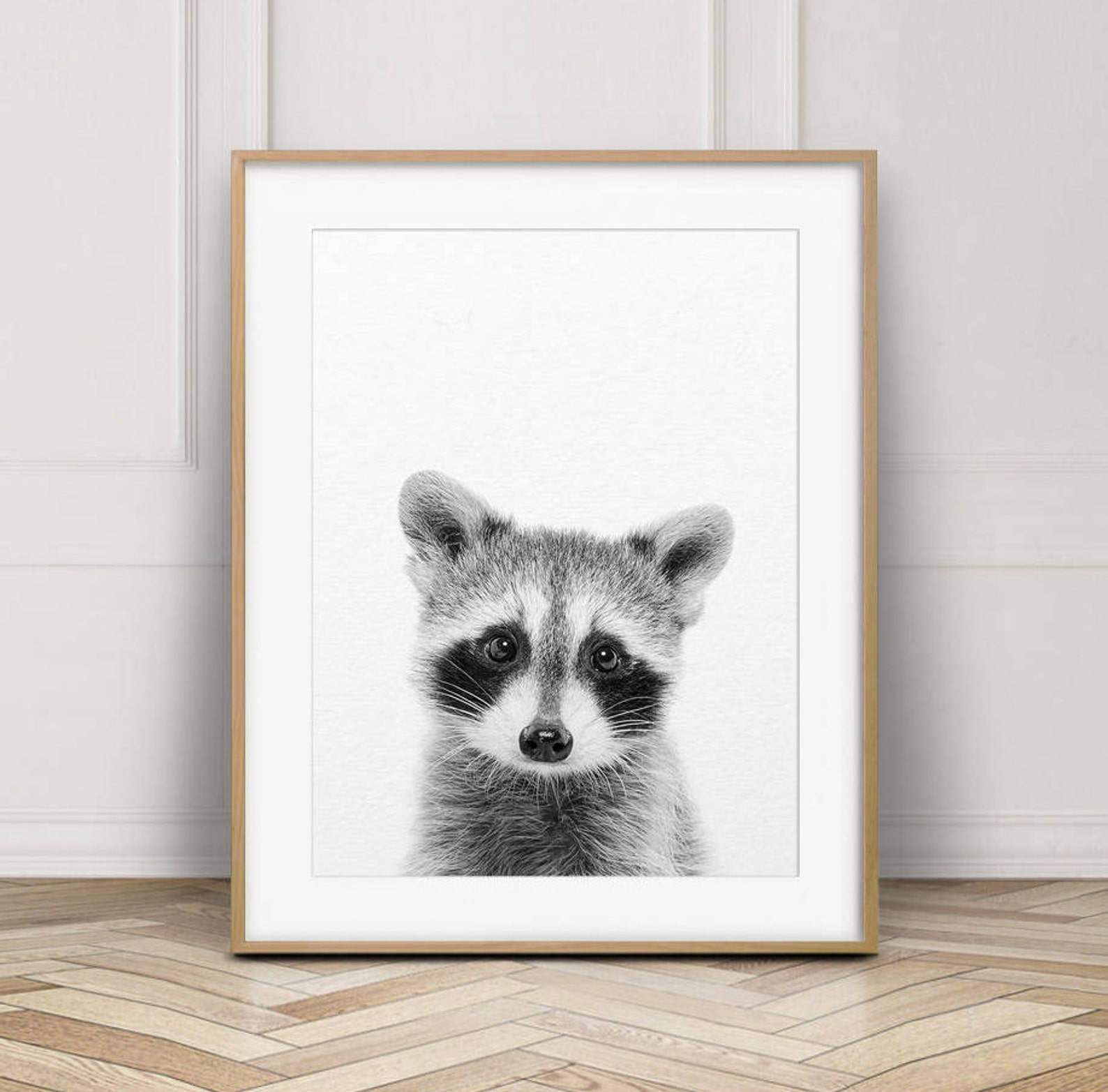 Raccoon Print Baby Raccoon Art Nursery Decor Baby Animal - Etsy
