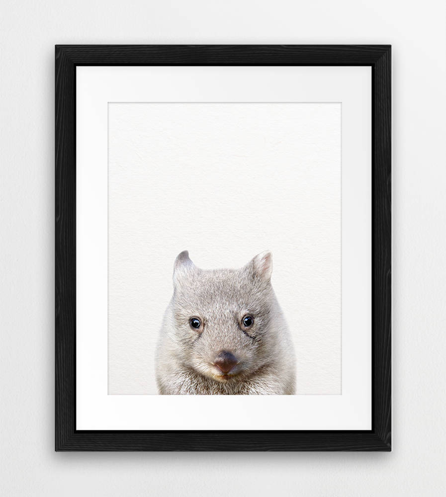 Wombat Print, Baby Wombat Wall Art, Cute Baby Animal Prints, Australian ...