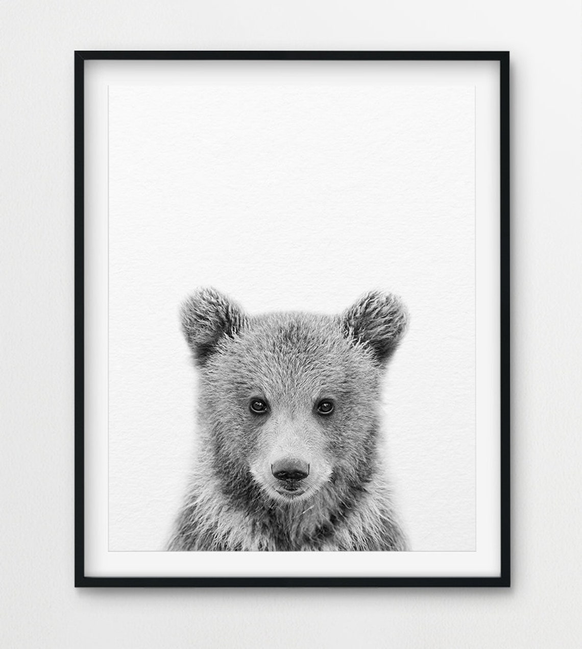 Bear Cub Print Woodland Nursery Decor Woodland Animals Art | Etsy