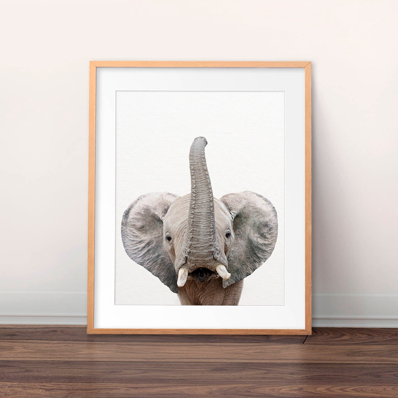 Elephant Print, Nursery Art, Elephant Wall Art, Elephant Trunk Up ...