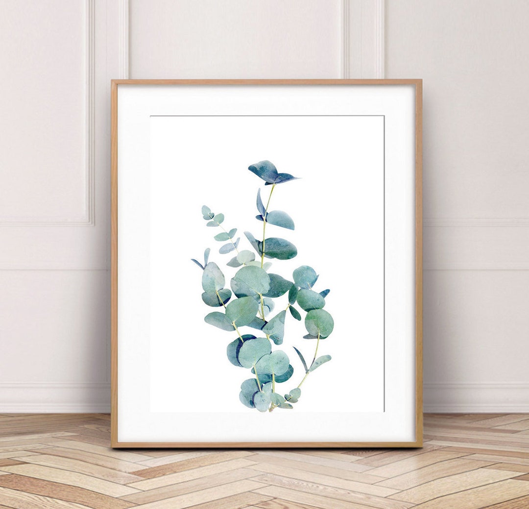 Eucalyptus Leaf Print, Botanical Plant Poster, Eucalyptus Wall Art ...