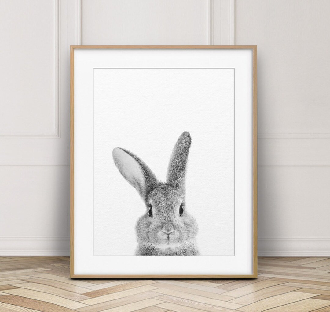 Rabbit Print, Nursery Wall Art, Bunny Print, Woodland Nursery Decor ...