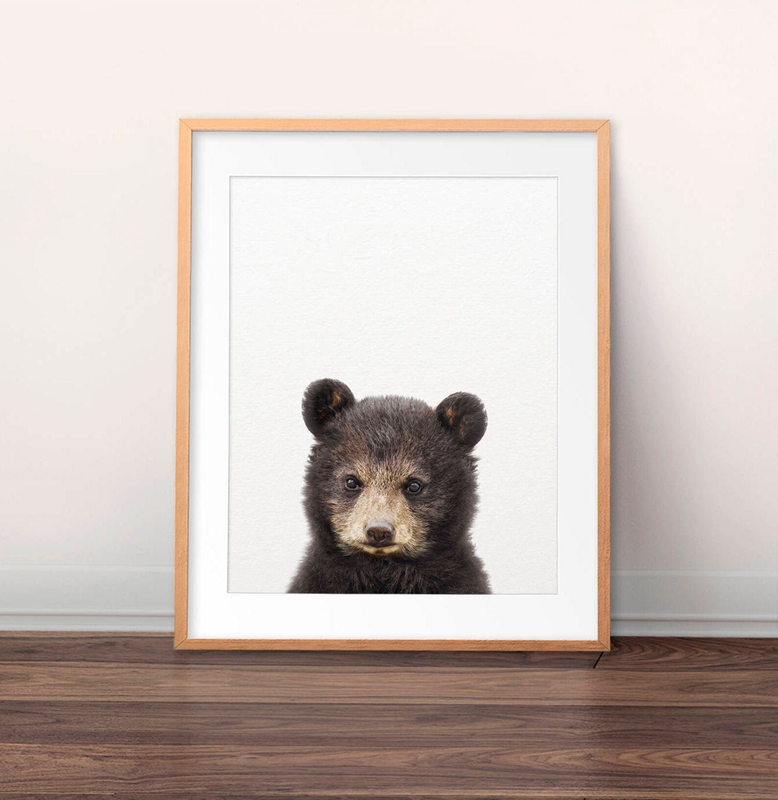 Bear Cub Print Baby Nursery Animal Wall Art Woodland Nursery - Etsy