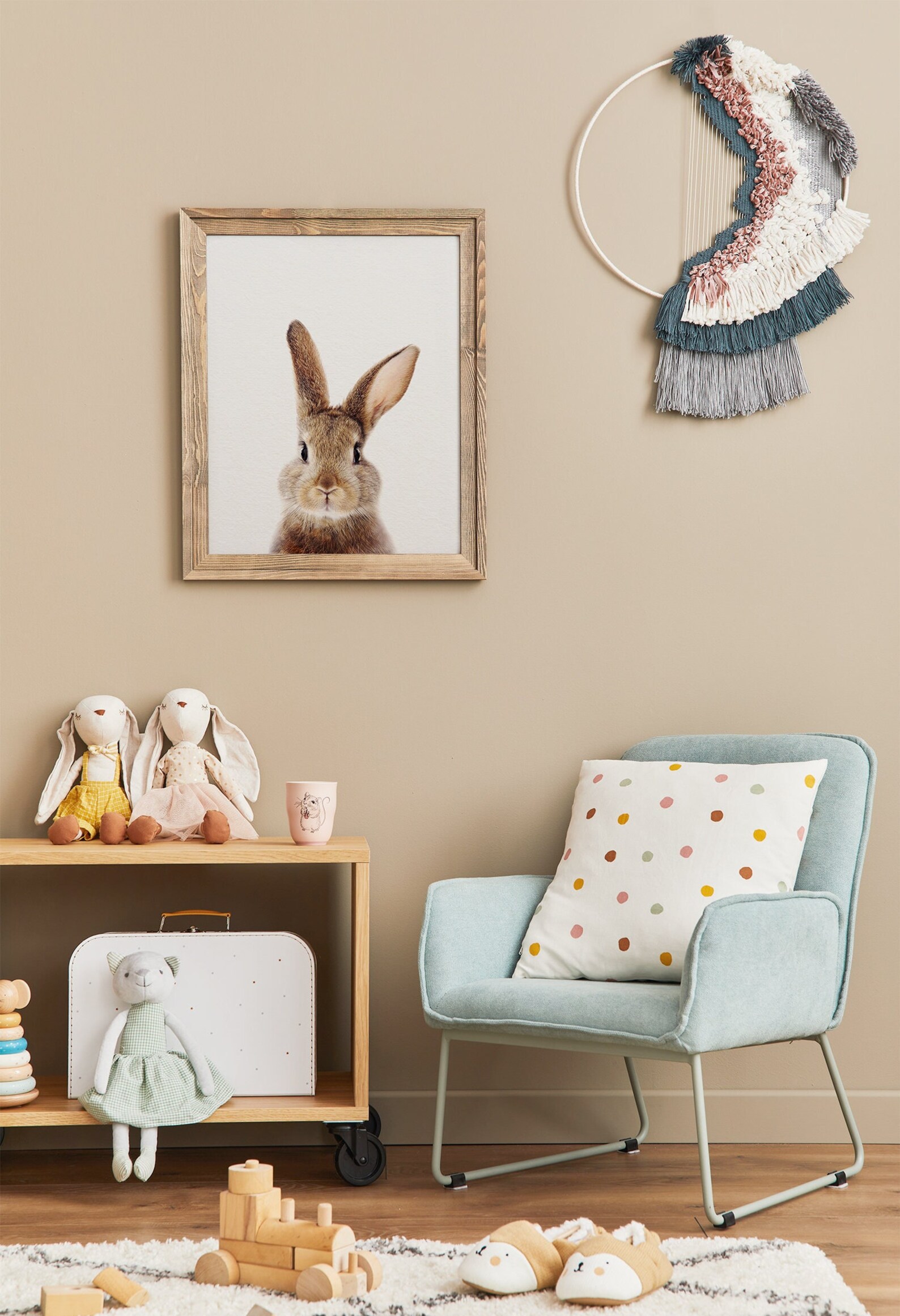 Rabbit Print Woodland Nursery Decor Rabbit Art Bunny - Etsy Canada