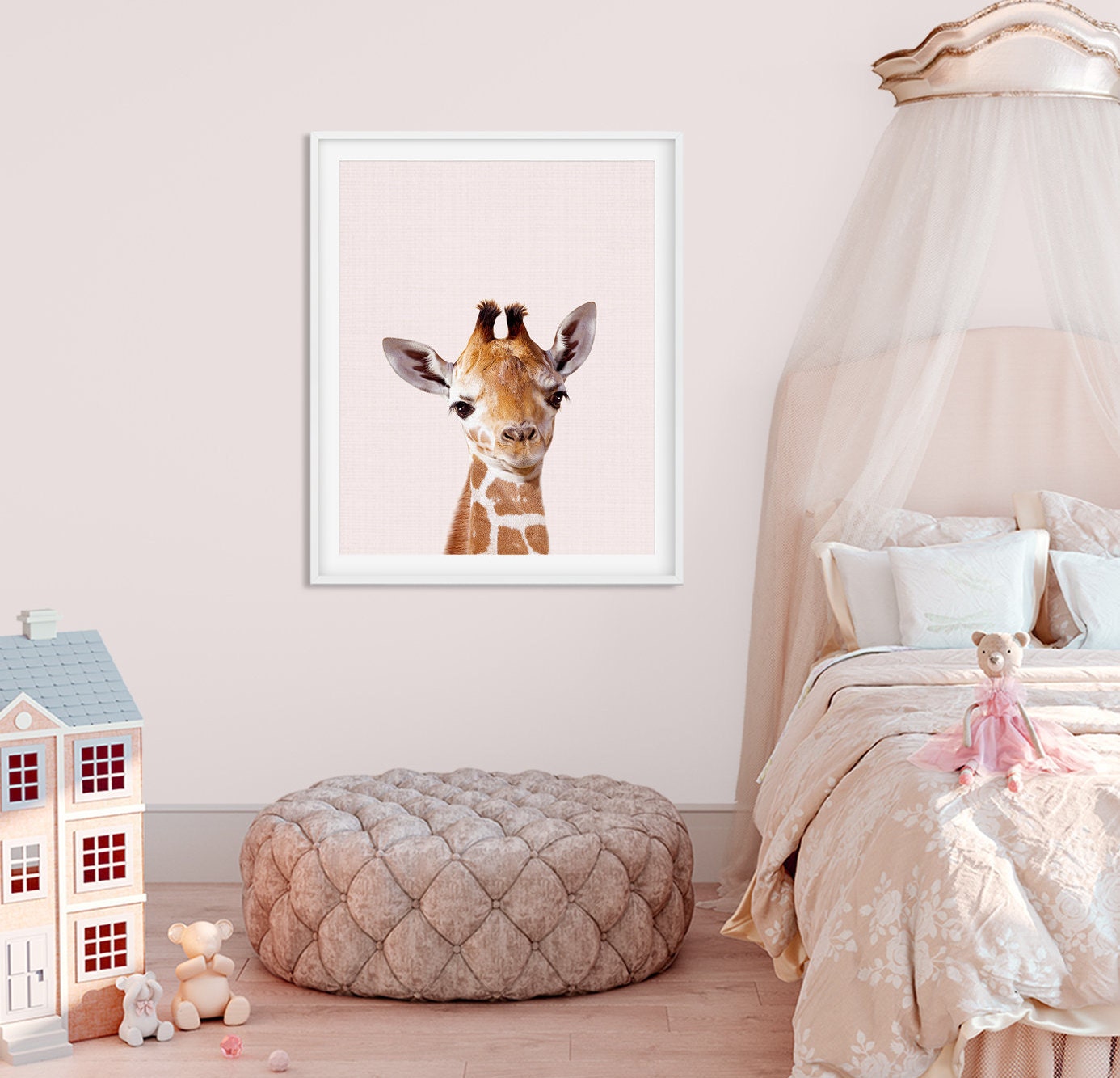 Baby Giraffe Print, Nursery Decor, Baby Animals, Safari Animal Prints ...
