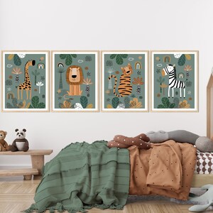Boho Nursery Wall Art, Safari Nursery Print, Tiger Print, Jungle Animal ...