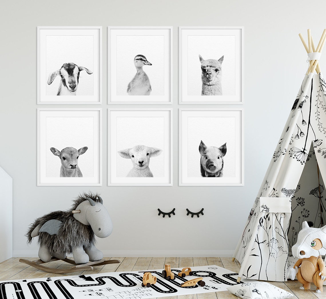 Lamb Print, Nursery Decor, Cute Lamb Print, Blacknose Lamb, Farm Animal ...