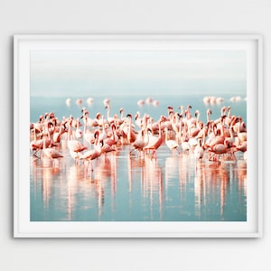 Flamingo Print, Flamingo Wall Art, Tropical Print, Large Wall Art ...