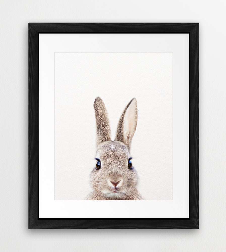 Nursery Wall Art Rabbit Print Woodland Nursery Decor Bunny - Etsy