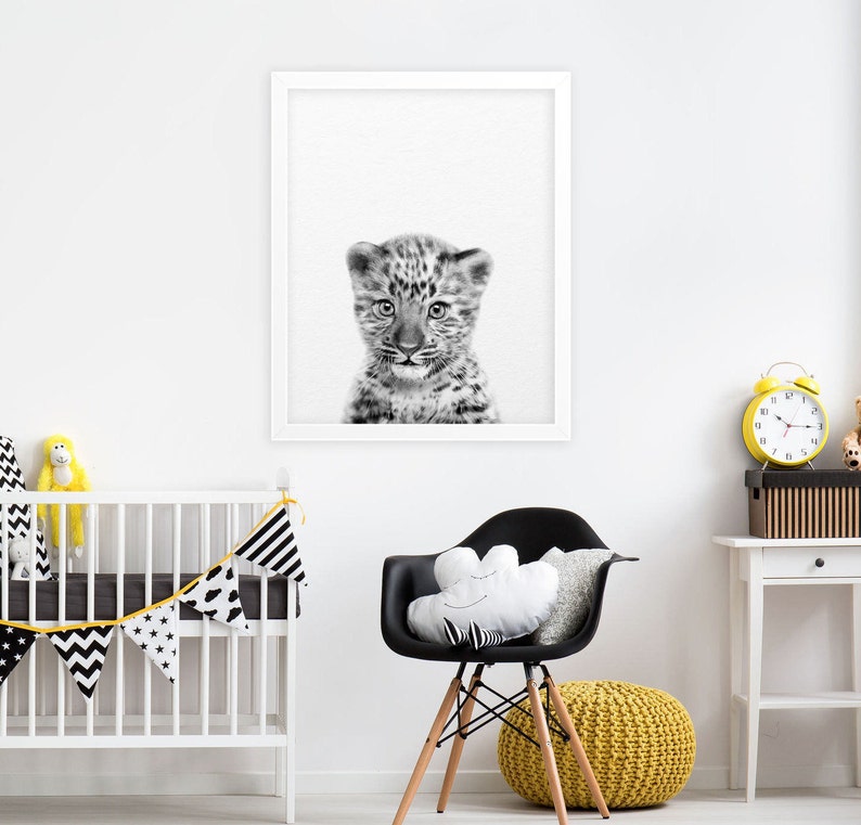 Leopard Cub Print Baby Leopard Art Forest Jungle Animal | Etsy
