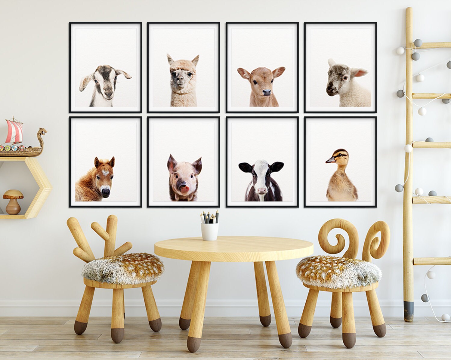 Calf Print, Baby Cow Print, Farm Animals Art Print, Baby Animals ...