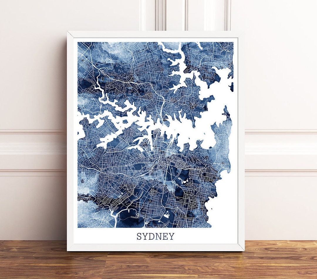 Sydney Map Print, Sydney City Street Map Print, Sydney Urban Map Poster ...