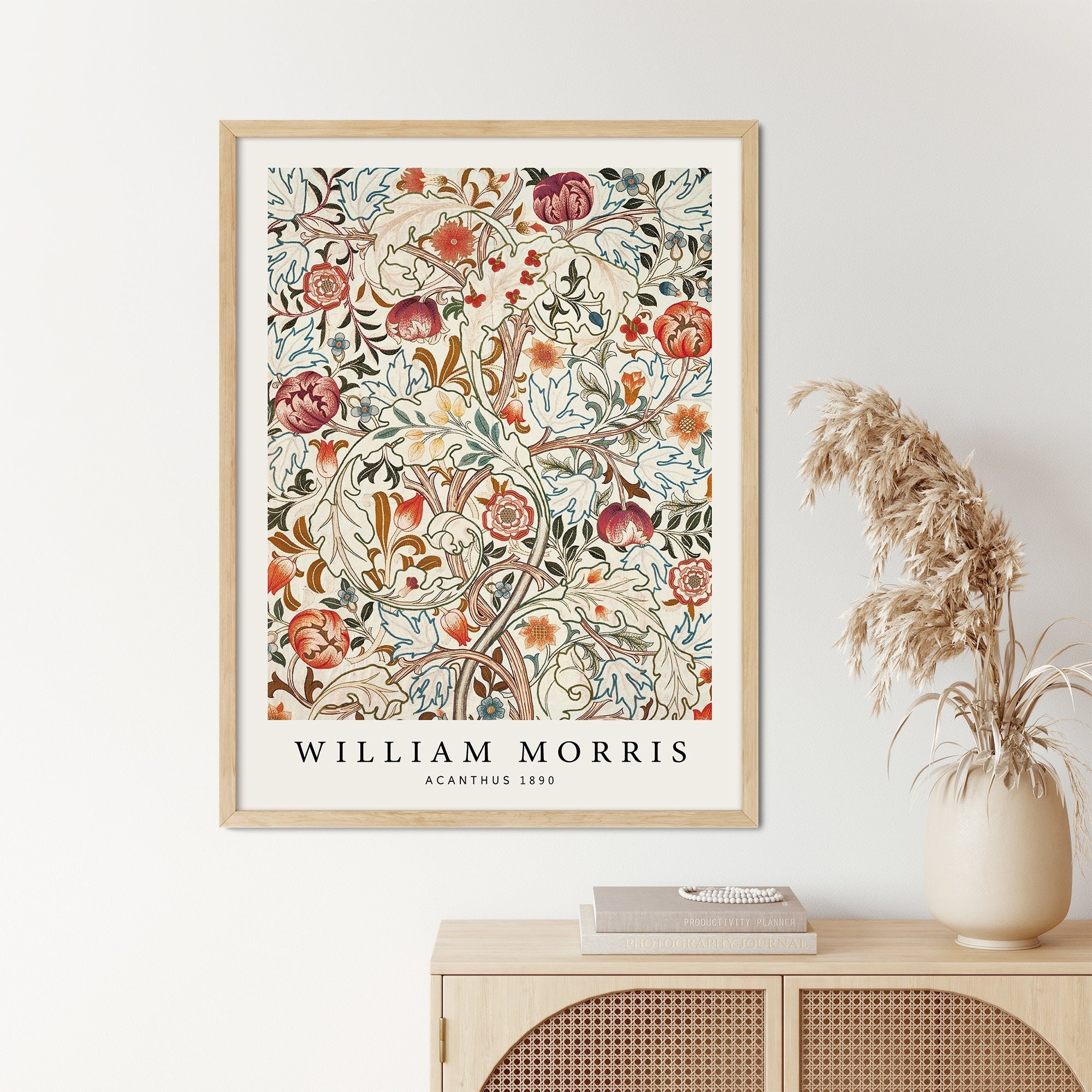 William Morris Acanthus Portiere Print, Vintage Museum Exhibition Art ...