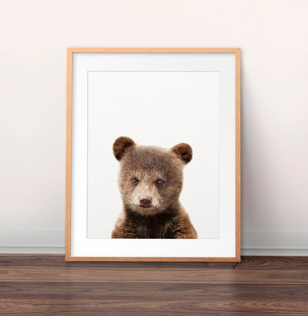 Bear Cub Print, Nursery Decor, Baby Animal Prints, Bear Photo, Cute ...