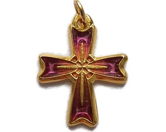 Enamel Cross Pendant | Etsy