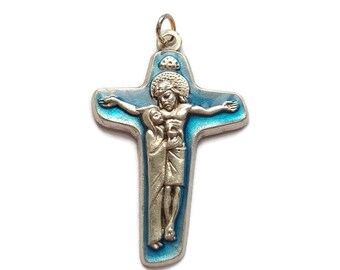 Blue Enamel Cross | Etsy
