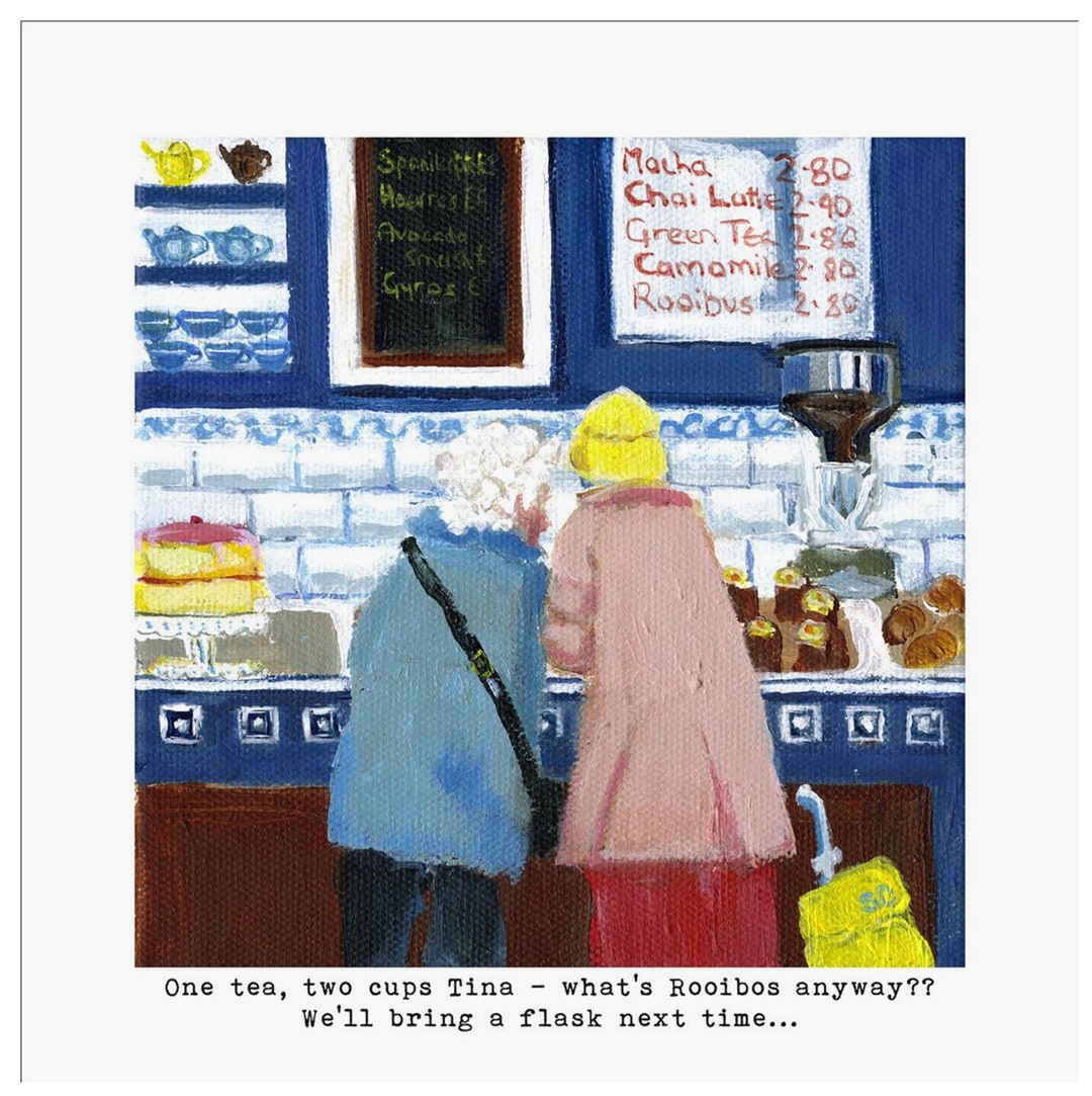 Art Print of Tina With Caption 'one Tea Two Cups Tina - Etsy