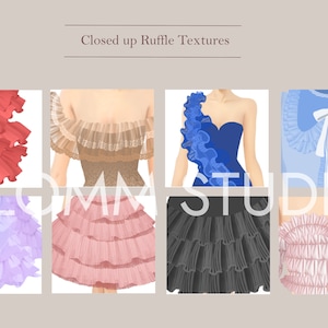 Glomm Ruffles for Procreate 25 Brushes, Procreate Cloth Brush - Etsy