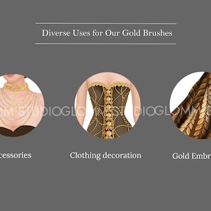 Glomm Gold Chains for Procreate 30 Brushes, for Fashion Design and ...